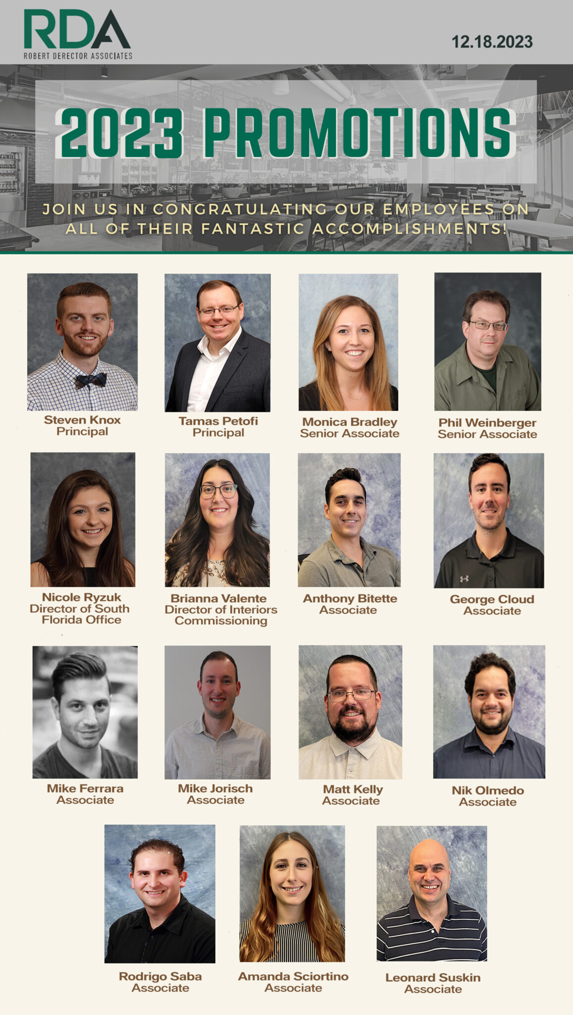 2023 Promotions - Robert Derector Associates
